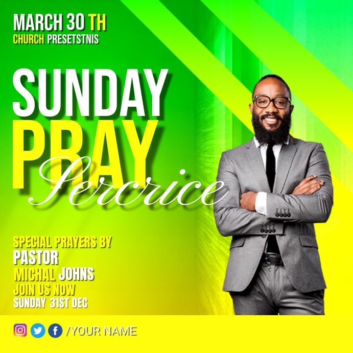 Sunday Pray Template | PosterMyWall