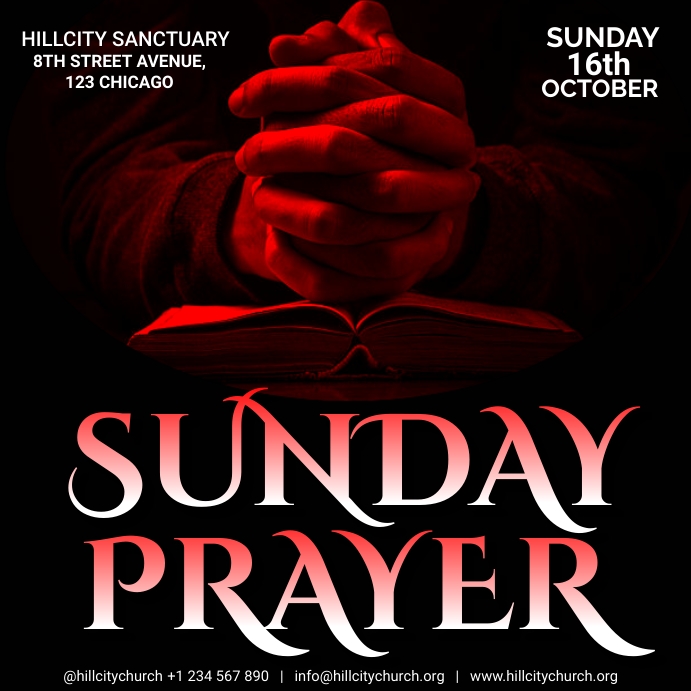 SUNDAY PRAYER,SUNDAY POSTER Template | PosterMyWall