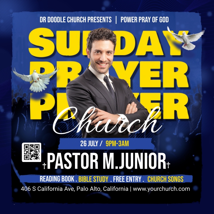 Copy of Sunday Prayer Church | PosterMyWall