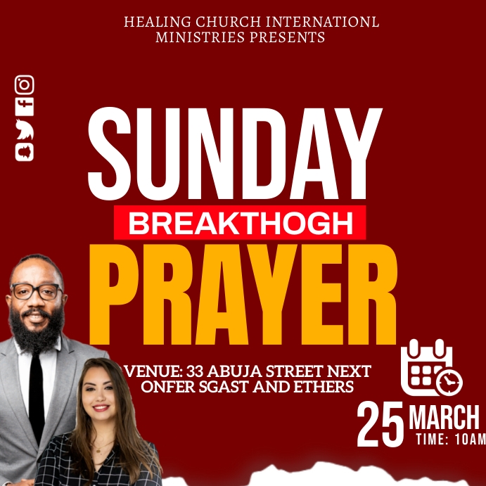 Plantilla de sunday prayer | PosterMyWall