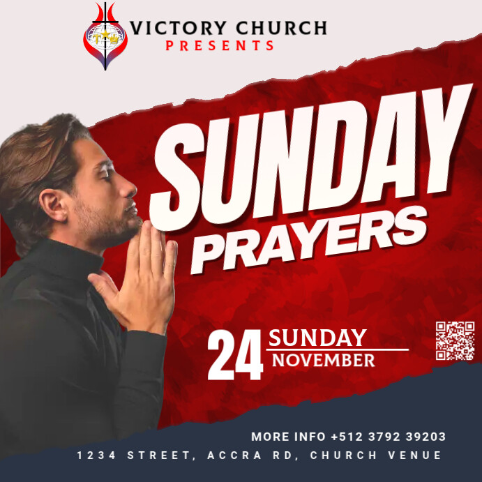 Sunday prayer meeting Template | PosterMyWall