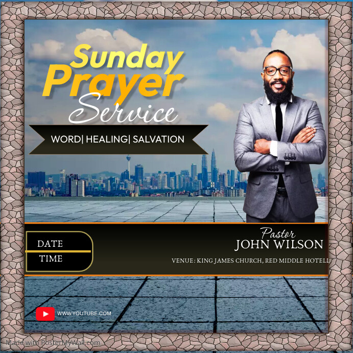 sunday prayer service (1) Template | PosterMyWall