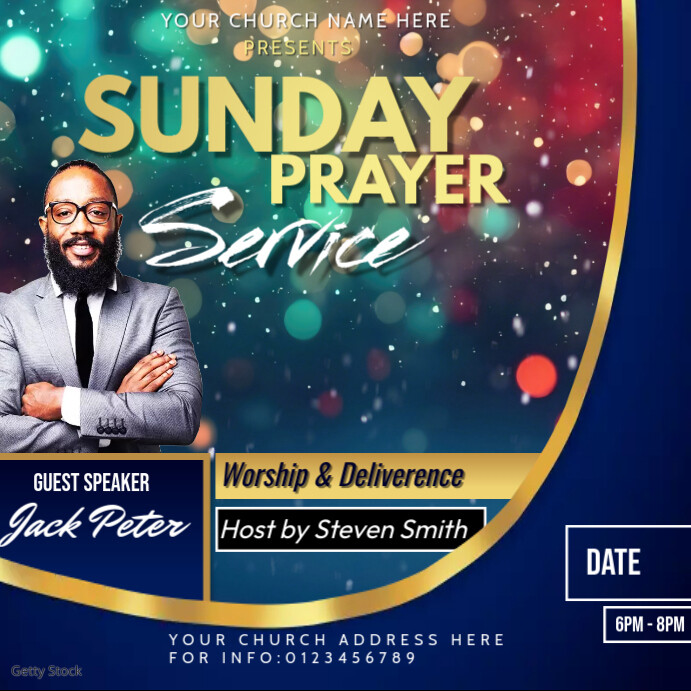 Copy of SUNDAY PRAYER SERVICE (1) | PosterMyWall