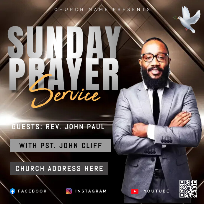 Sunday Prayer Service Template | PosterMyWall