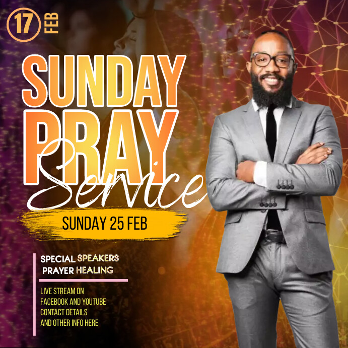 Copy of Sunday prayer service | PosterMyWall