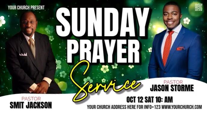 Plantilla de Sunday prayer service | PosterMyWall