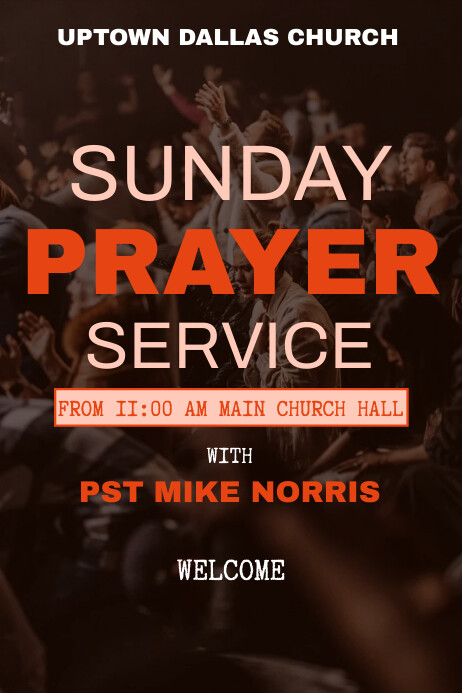 Sunday prayer service Template | PosterMyWall