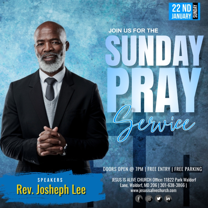 Sunday prayer service Template | PosterMyWall