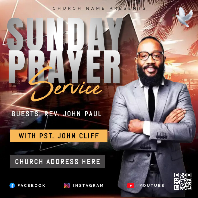 Sunday Prayer Service Template | PosterMyWall