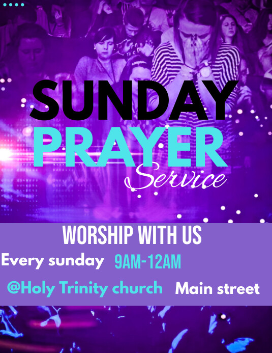 Plantilla de Sunday prayer service flyer | PosterMyWall