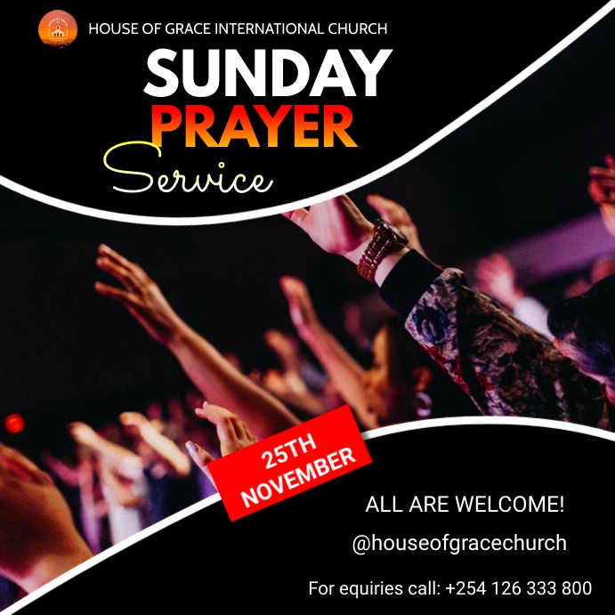 Copy of sunday prayer service flyer | PosterMyWall