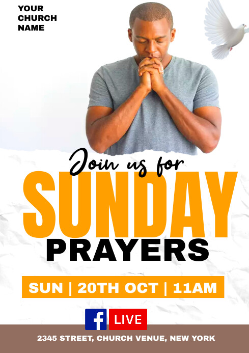 Sunday prayers Template | PosterMyWall