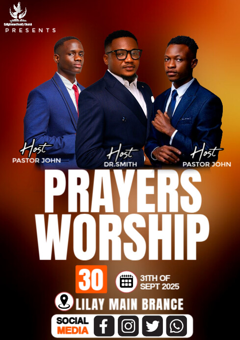 Copy of Sunday prayers worship | PosterMyWall