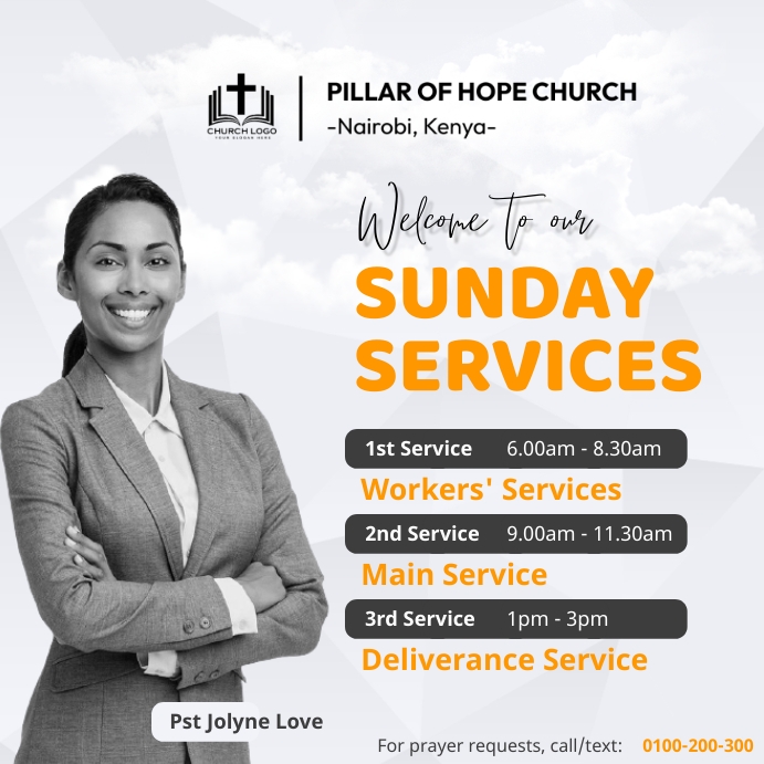 Sunday Programme Template | PosterMyWall