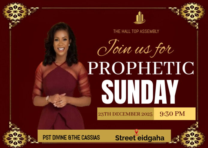 sunday prophetic Template | PosterMyWall