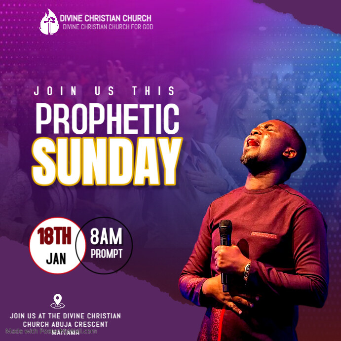 Copy of sunday prophetic flyer design | PosterMyWall