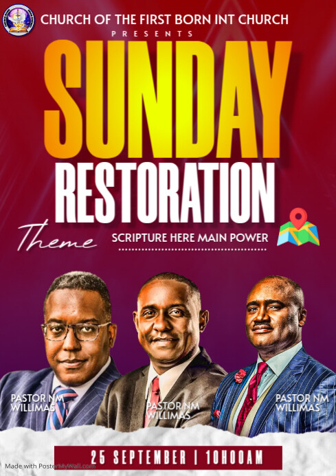 Copy of sunday restoration | PosterMyWall