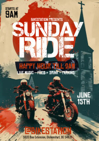 Sunday Ride Flyer Template | PosterMyWall