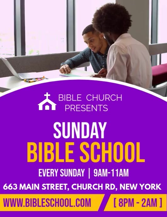 Sunday school, bible study Template | PosterMyWall