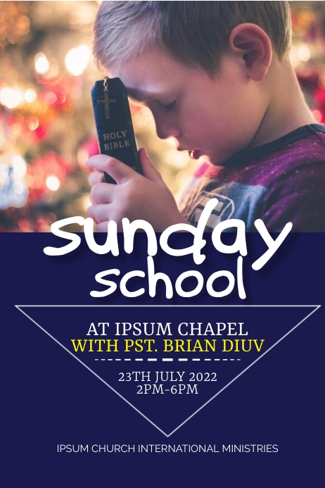 SUNDAY SCHOOL Template | PosterMyWall