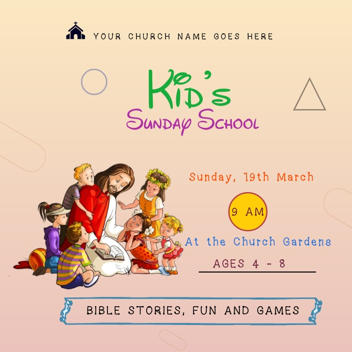 Copy of Sunday school | PosterMyWall