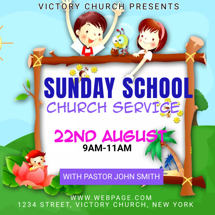 Sunday school Template | PosterMyWall