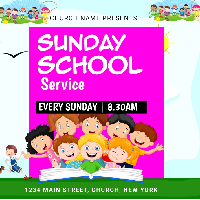 Sunday school Template | PosterMyWall