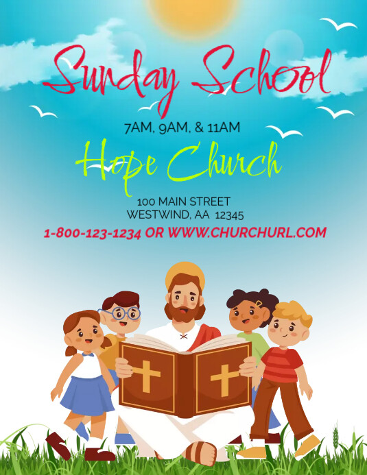 Copy of Sunday School | PosterMyWall