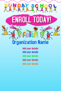 Church Sunday School poster Template | PosterMyWall