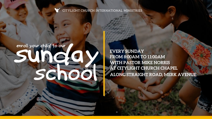 SUNDAY SCHOOL FLYER design Template | PosterMyWall