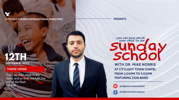 sunday school flyer template | PosterMyWall