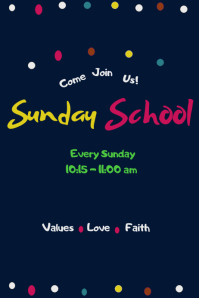 Modèle church Sunday School posters | PosterMyWall