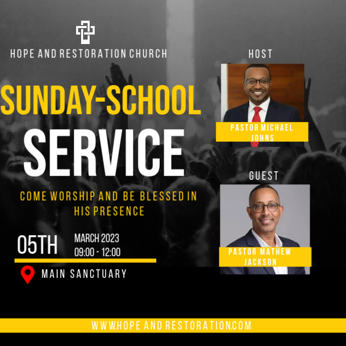 Copy of Sunday school service | PosterMyWall