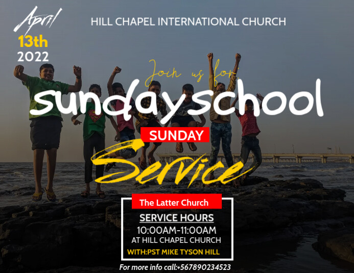 Copy of sunday school service | PosterMyWall