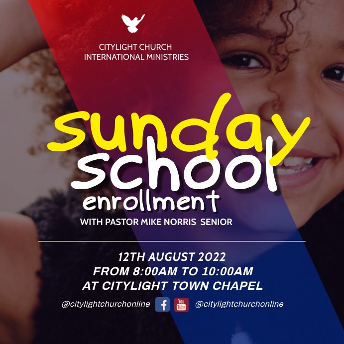sunday school service flyer template | PosterMyWall