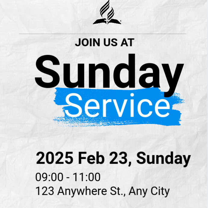 Sunday service, church service, worship conference Template | PosterMyWall