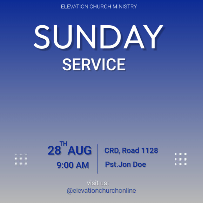 SUNDAY SERVICE (1) Template | PosterMyWall
