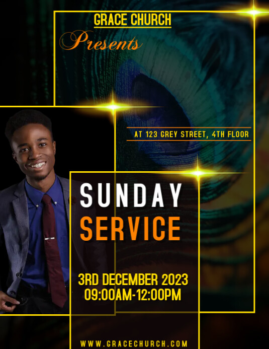 SUNDAY SERVICE (1) Template | PosterMyWall