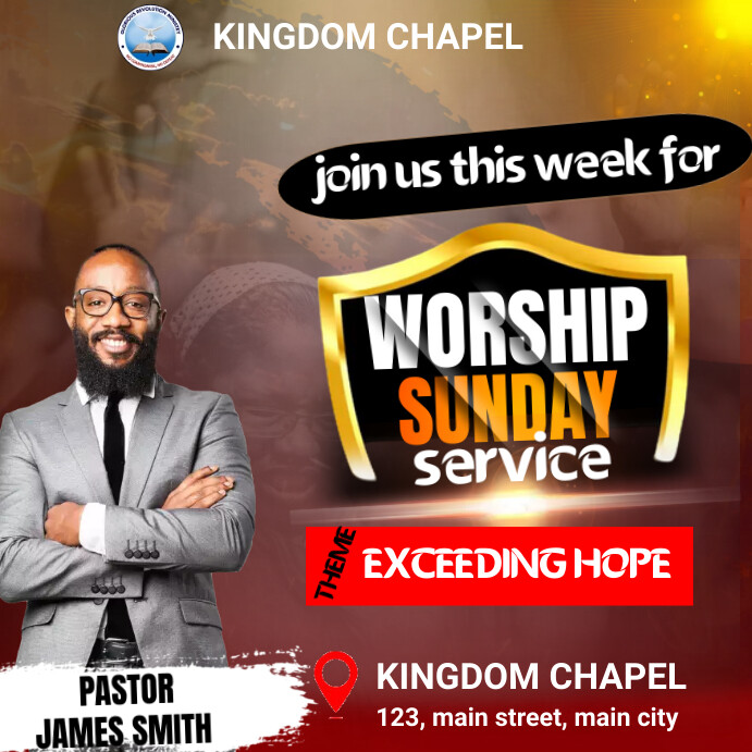 SUNDAY SERVICE (1) Template | PosterMyWall