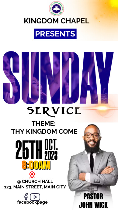 SUNDAY SERVICE (1) Template | PosterMyWall