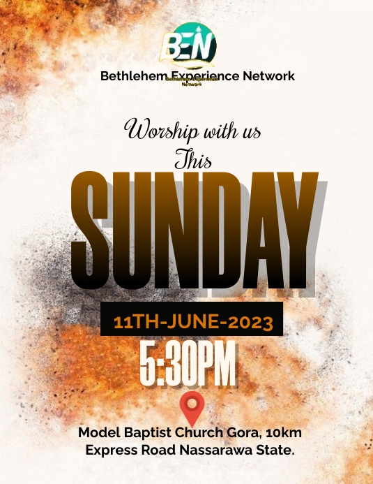 Sunday service (1) Template | PosterMyWall