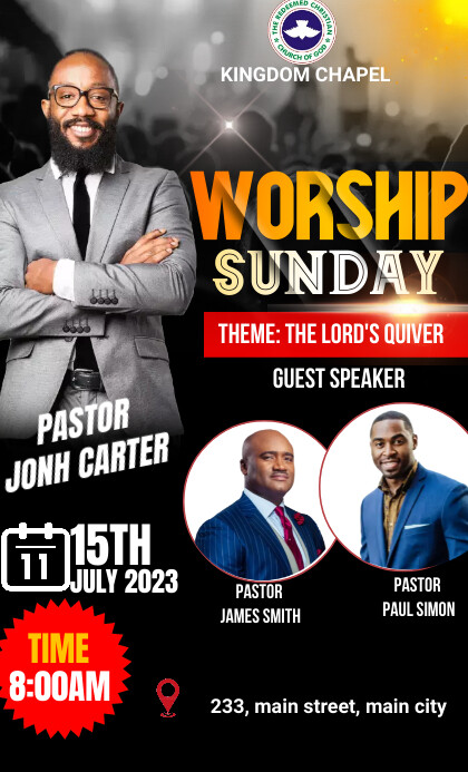 Sunday service (10) Template | PosterMyWall