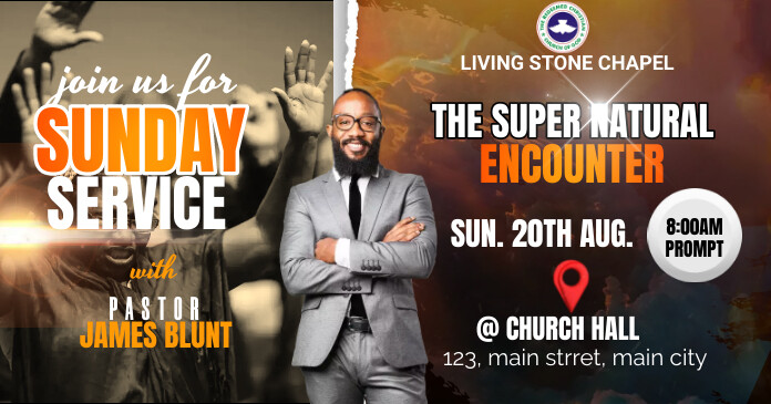 SUNDAY SERVICE (3) Template | PosterMyWall