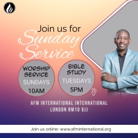 Church Sunday Service invitation flyer Template | PosterMyWall