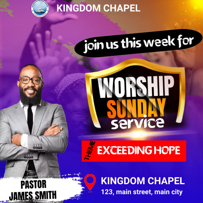 SUNDAY SERVICE (7) Template | PosterMyWall