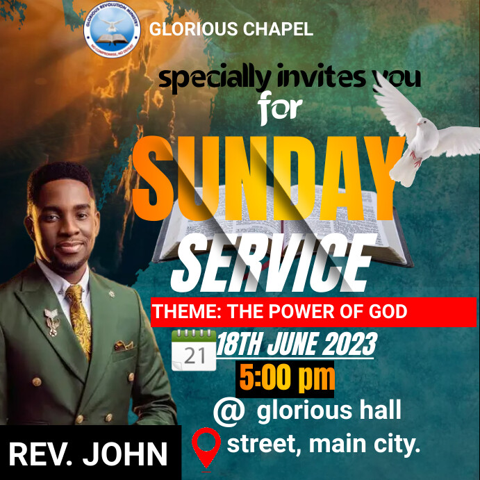 Sunday service (7) Template | PosterMyWall