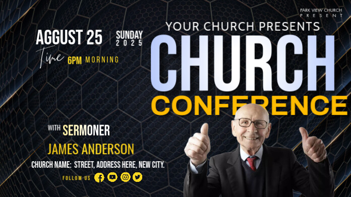 Sunday Service Ad Template | PosterMyWall