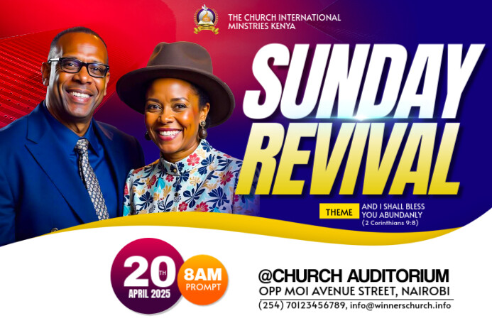 Sunday Service Banner Template | PosterMyWall