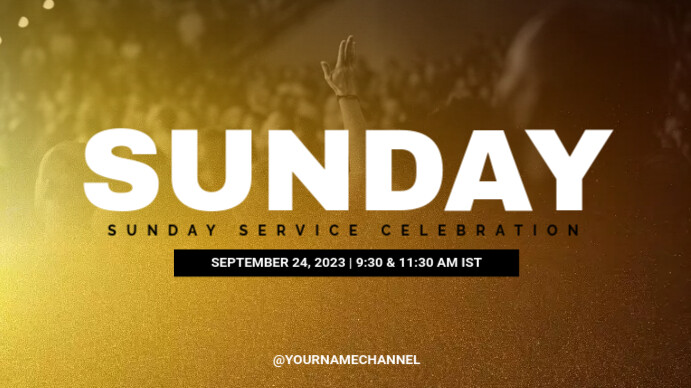 Copy of Sunday service celebration youtube cover | PosterMyWall