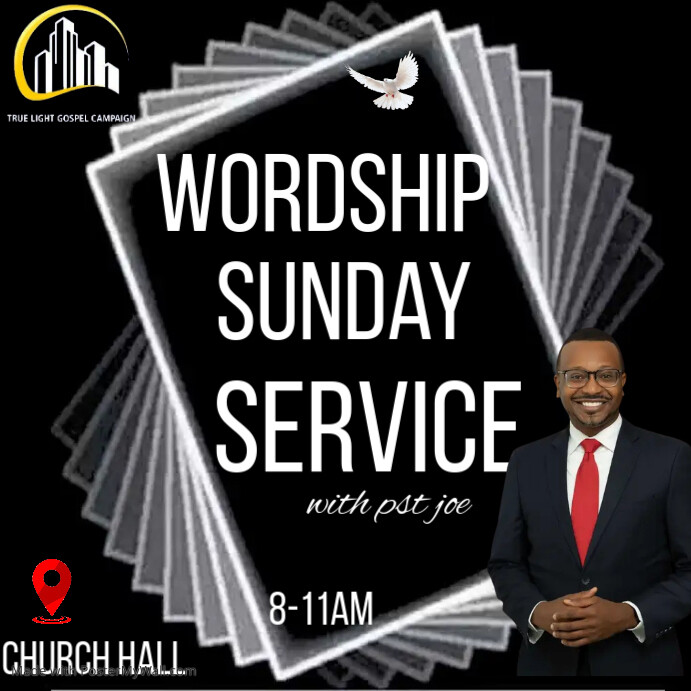 Sunday service/church Template | PosterMyWall